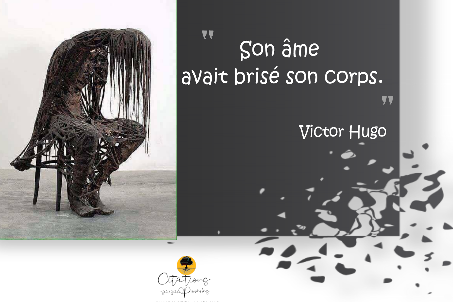 Son âme avait brisé son corps. - Citations Proverbes et Poésies