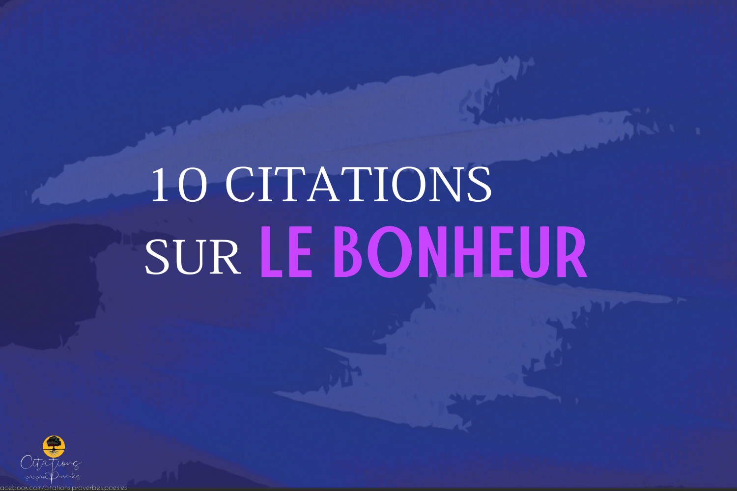 10 Citations sur le Bonheur - Citations Proverbes et Poésies