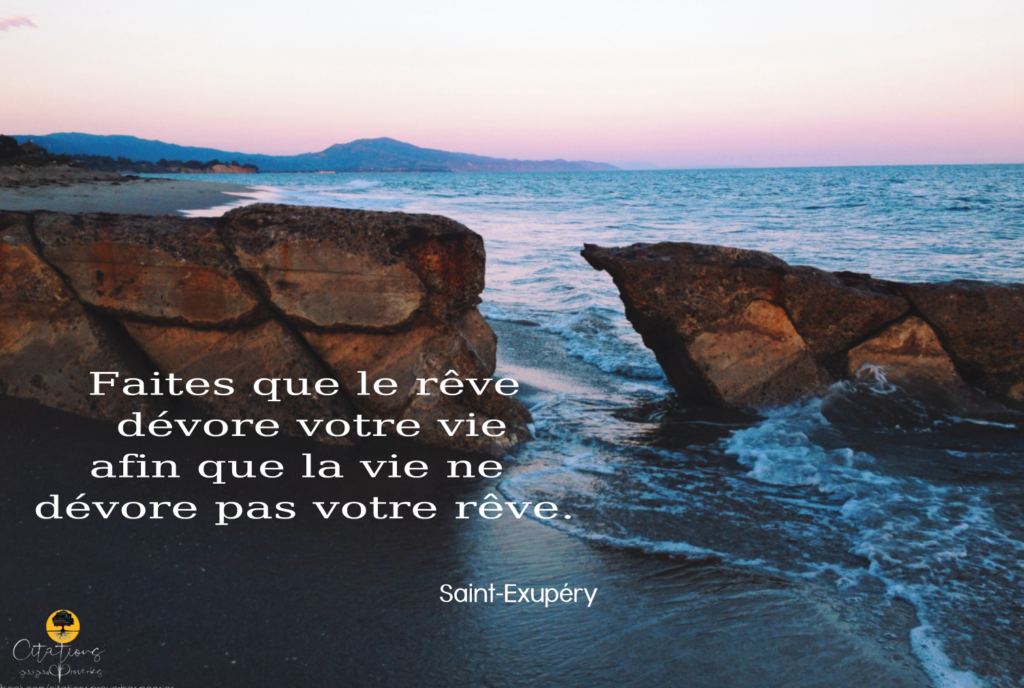 Faites que le rêve dévore votre vie afin que la vie ne dévore pas votre ...