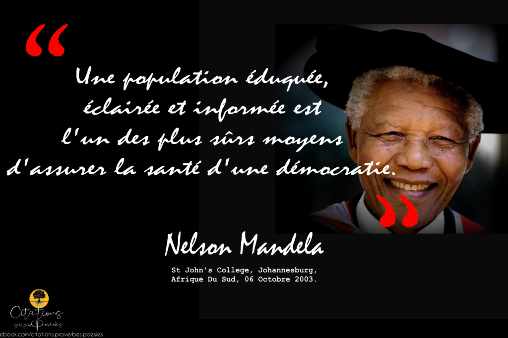 TOP 20 CITATIONS DE Nelson Mandela - Citations Proverbes et Poésies