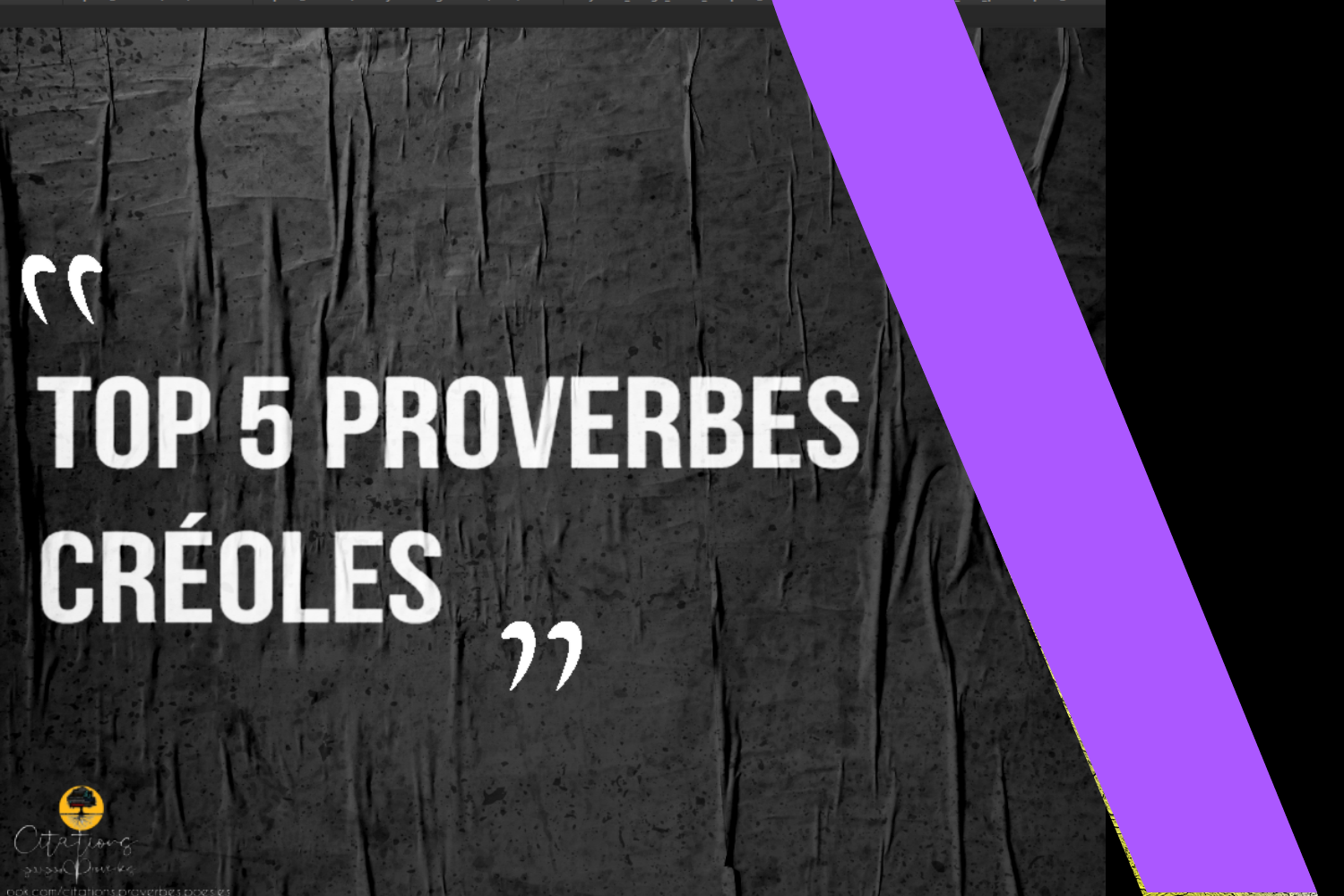 TOP 5 PROVERBES Créoles - Citations Proverbes et Poésies